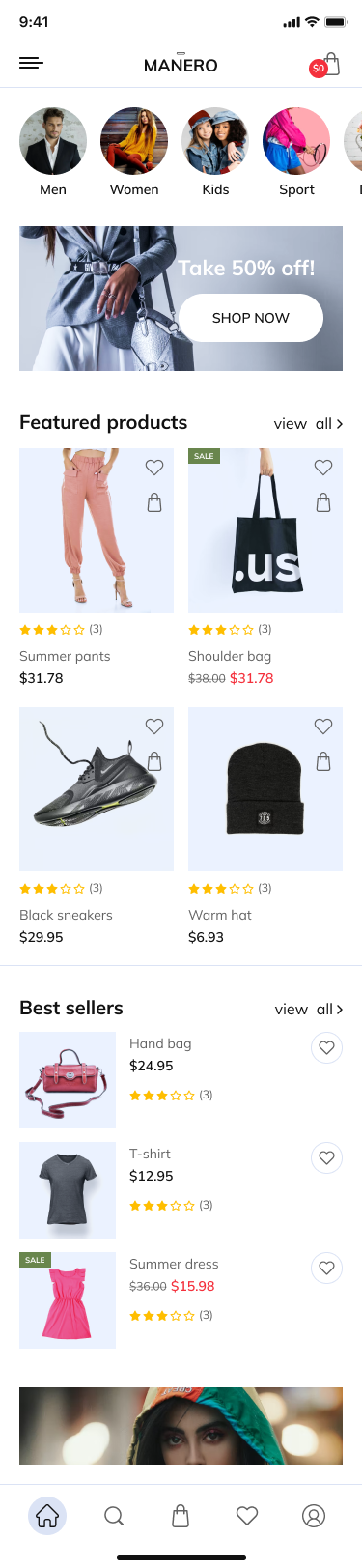 Manero - Fashion React Native Template by George_Fx | CodeCanyon